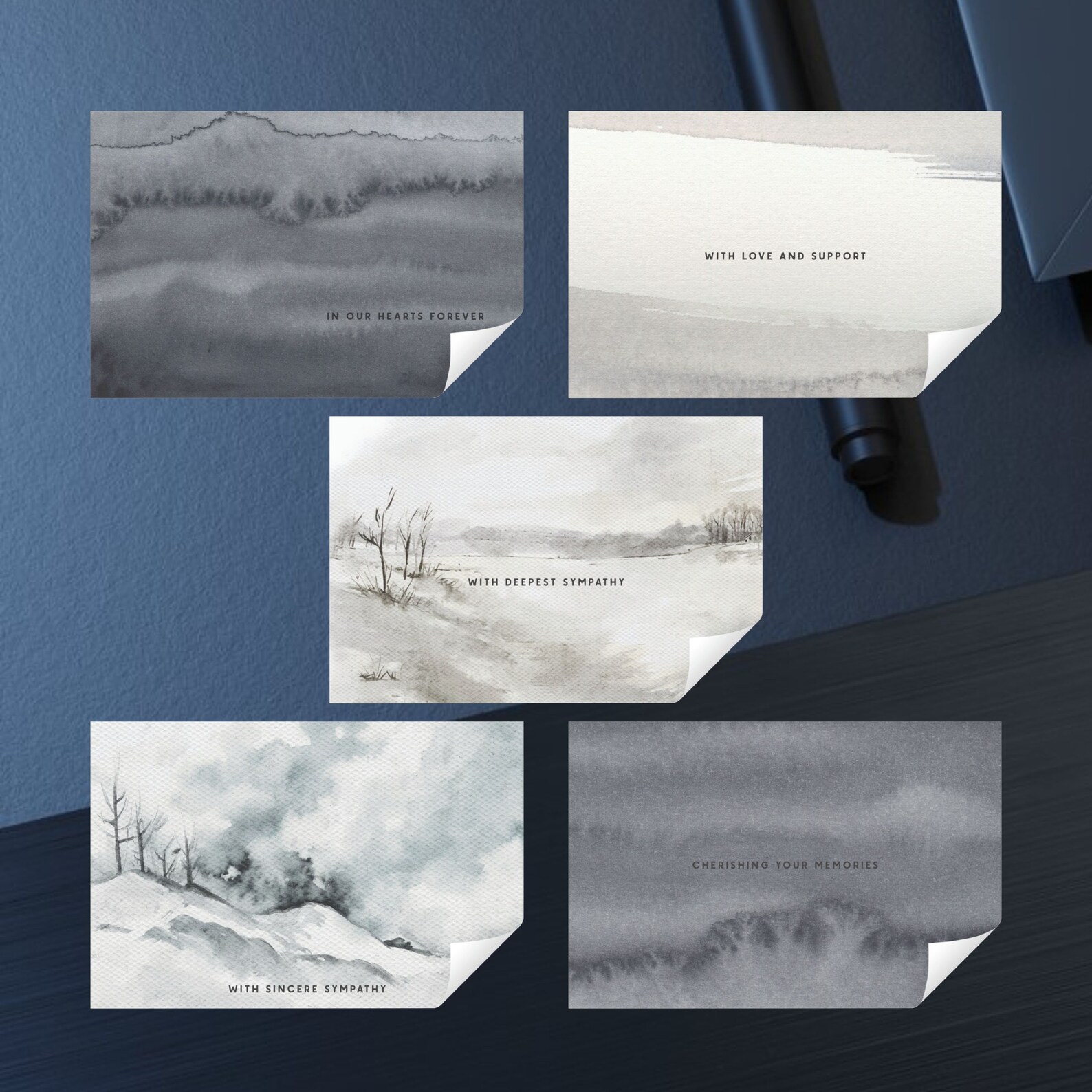 10-pack Digital Sympathy Card Set Printable Condolence Cards Instant ...