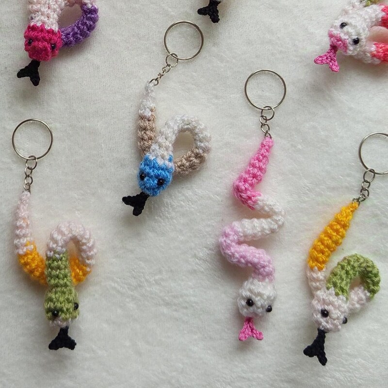 Snake Keychain - Etsy