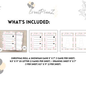 Christmas Roll A Snowman Game + Drawing Page | Xmas Party Activities ...