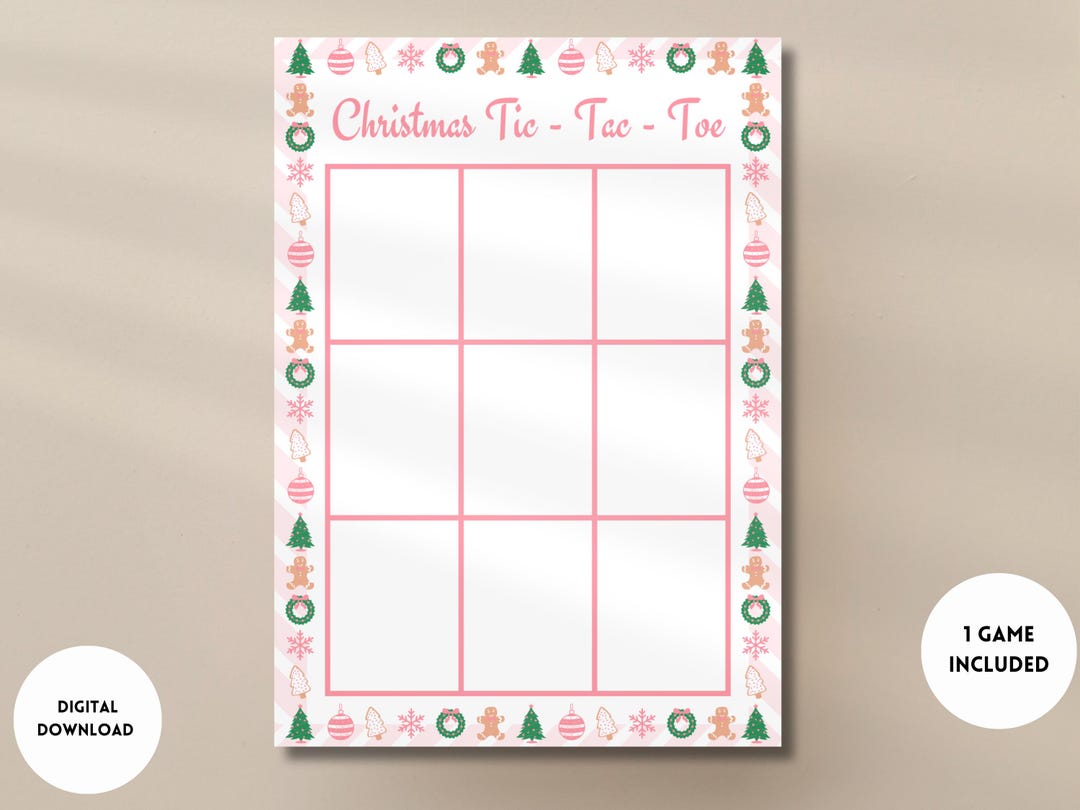 Christmas Tic - Tac - Toe Game | Xmas Party Activities for Kids ...