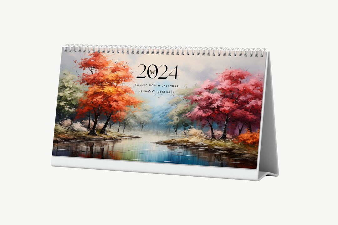 Desk Calendar Nature Design 2024 2024 Desk Calendar Nature - Etsy