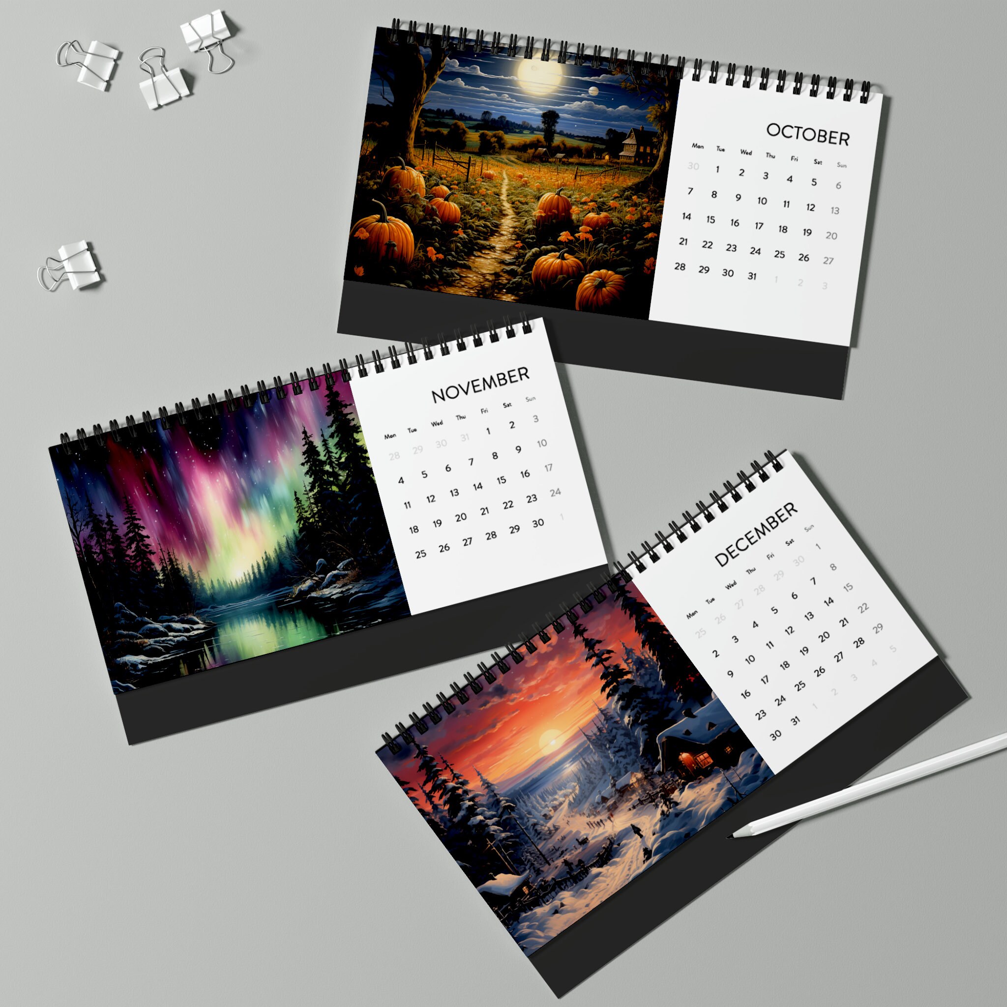 Desk Calendar Nature Design 2024 2024 Desk Calendar Nature - Etsy