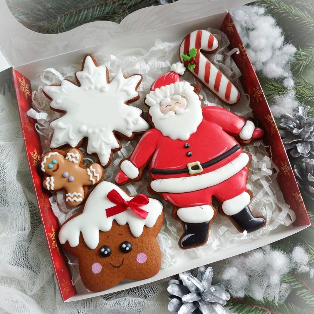 Christmas Gift Box, Gingerbread Man, Christmas Party, Christmas Present ...