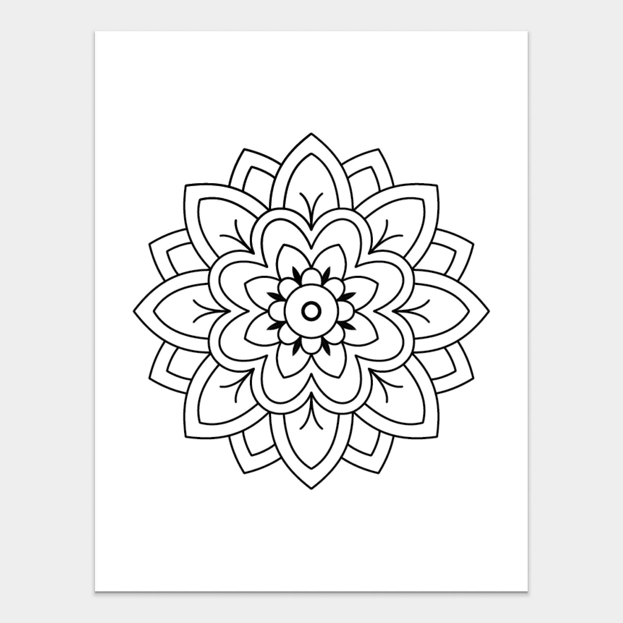 25 Easy Mandala Coloring Pages | Mandala Art Coloring Sheets | Mandala ...