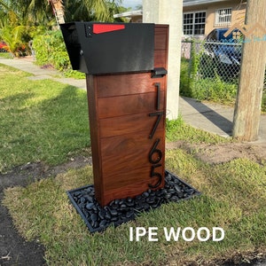 Customized IPE Mailbox,personalized Modern IPE Mailbox & Wooden ...