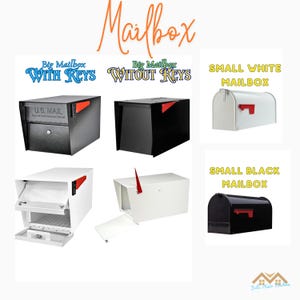 Painted White Cedar Wood,mailbox With Post, Modern Mailbox,rustic ...
