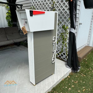 Handmade Modern Cedar Mailbox With Post - Etsy