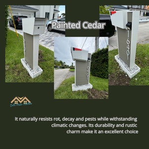 Handmade Modern Cedar Mailbox With Post - Etsy