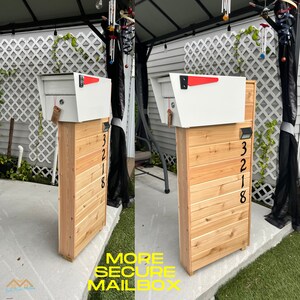 Custom Cedar Mailbox, Wonderful Handcrafted Cedar Mailbox Post, Rustic ...