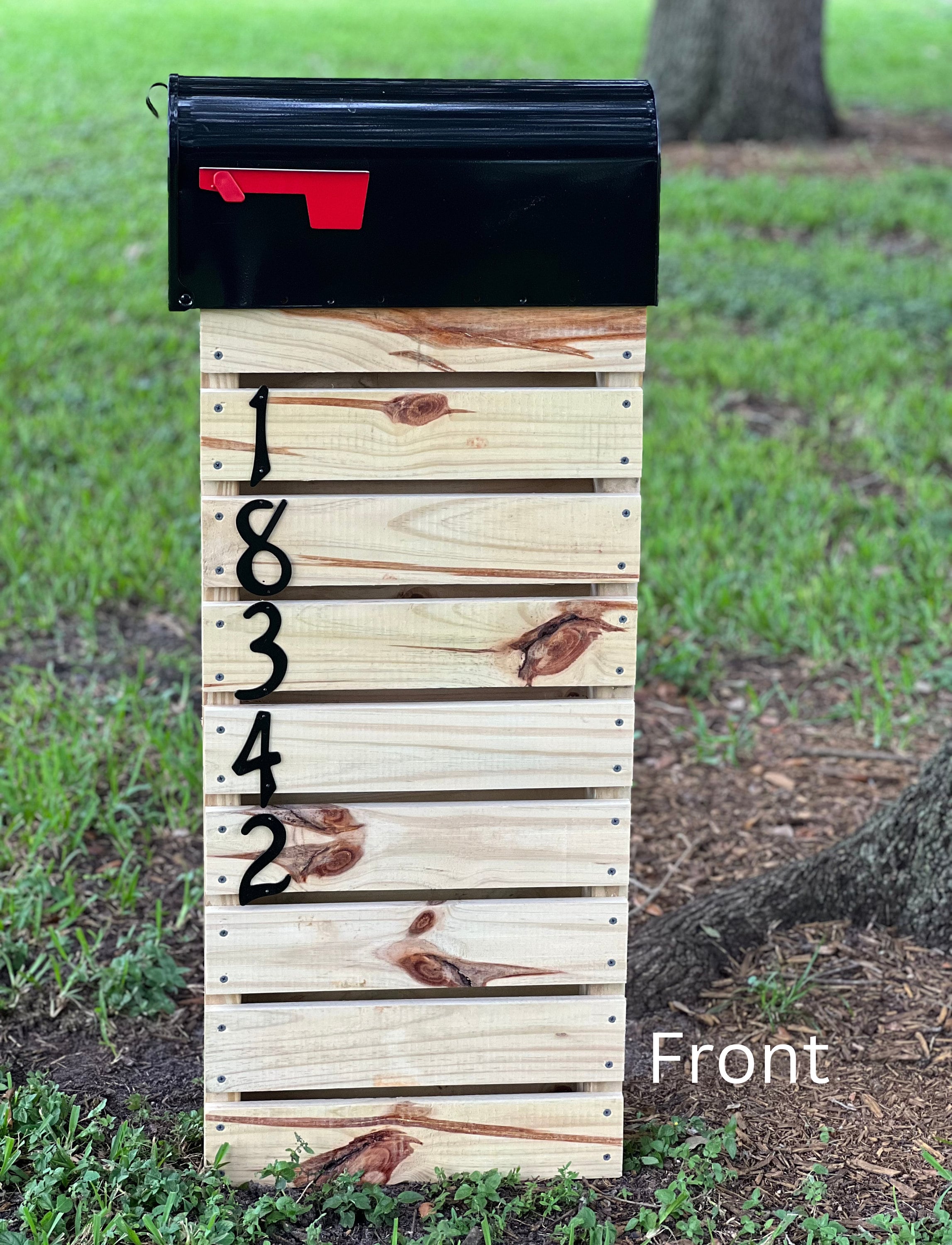 Modern Design Mailbox, Natural Wood Treated, Mailbox for Outside ...