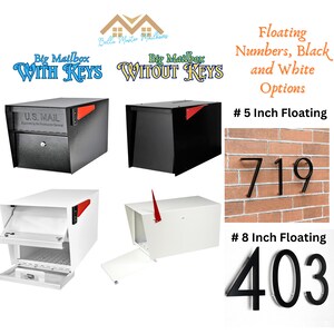 Modern Mailbox With House Numbers, Custom Mailbox, Metal Box, Solar ...