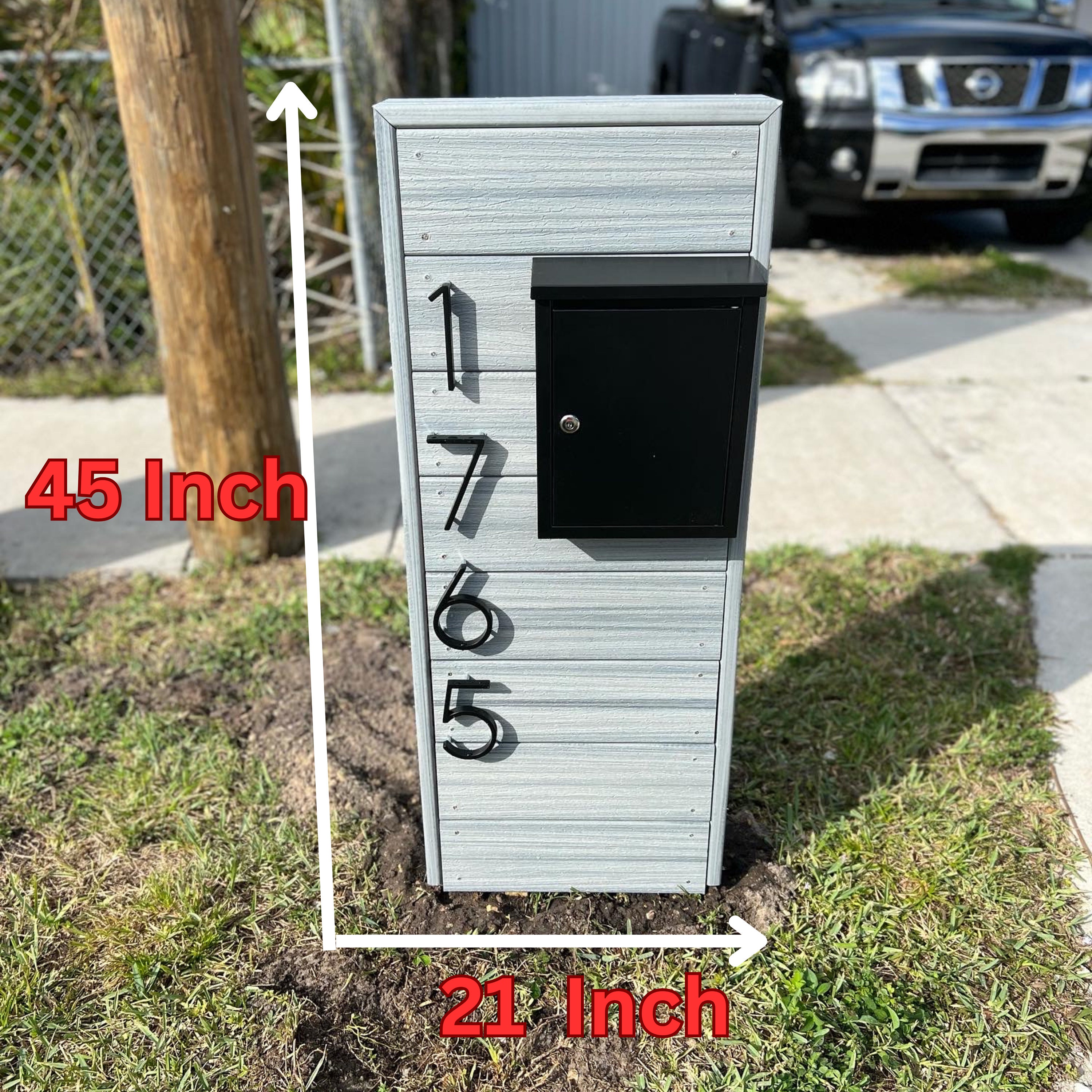 Custom Mailbox, Modern Design Mailbox, Mailbox With Post, Rustic ...