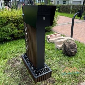 Modern Wooden Succulent Mailbox: NORX Composite, Solar Light - Etsy