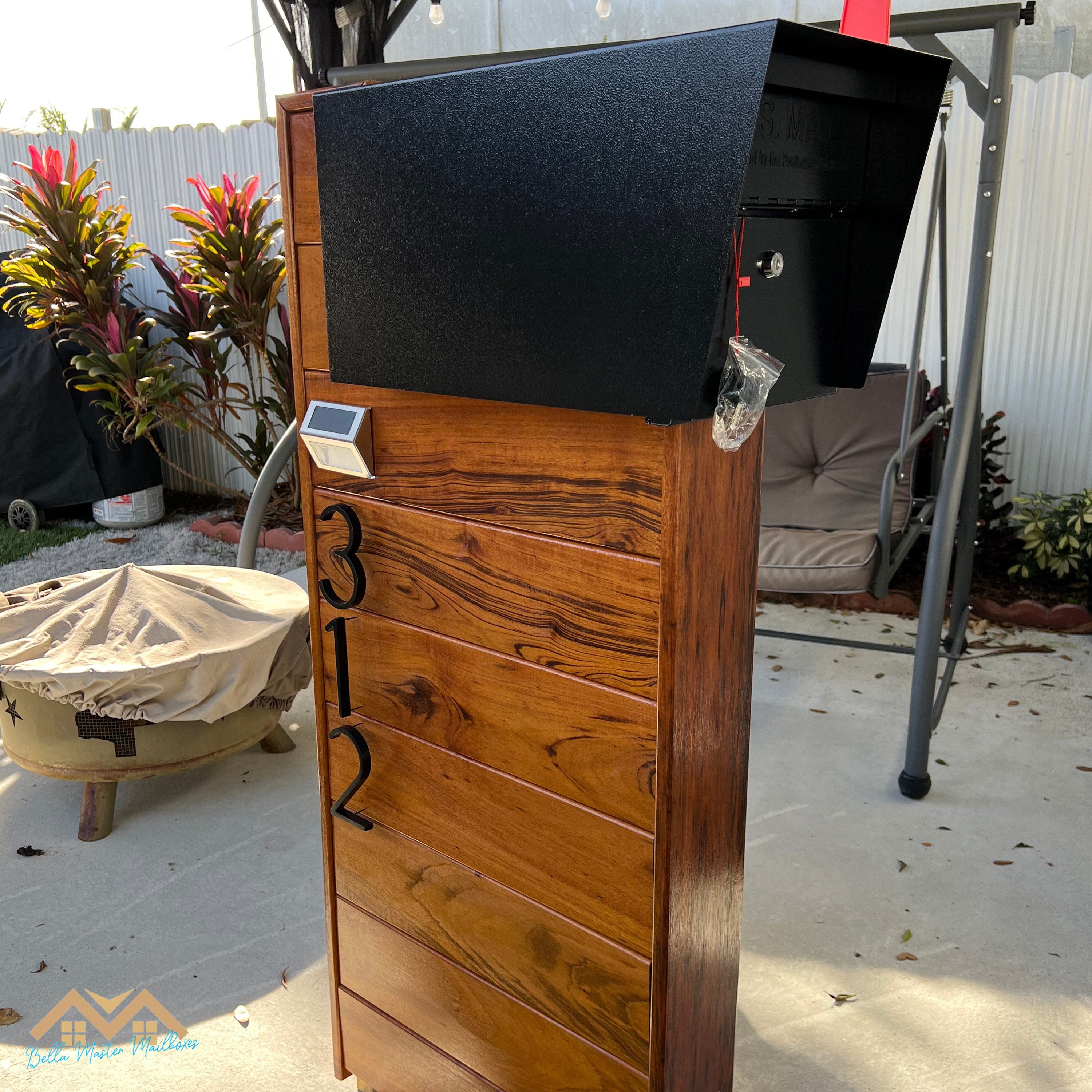 Custom Mailbox, Modern Mailbox With Post, Design Mailbox, Wood Mailbox ...