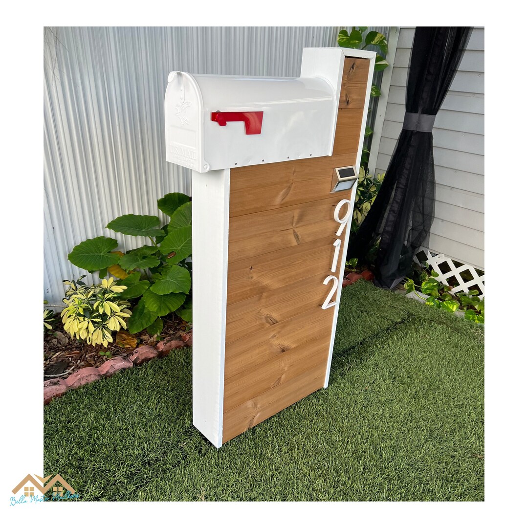 Modern Mailbox With Post, Custom Mailbox, Mailbox Personalizado, Design ...