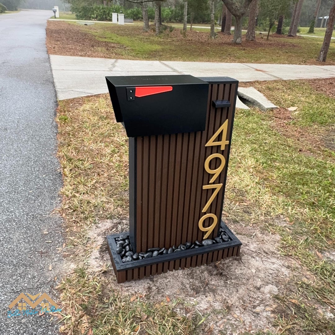 Trex Composite Mailbox Post: Modern Design With Solar Light - Etsy
