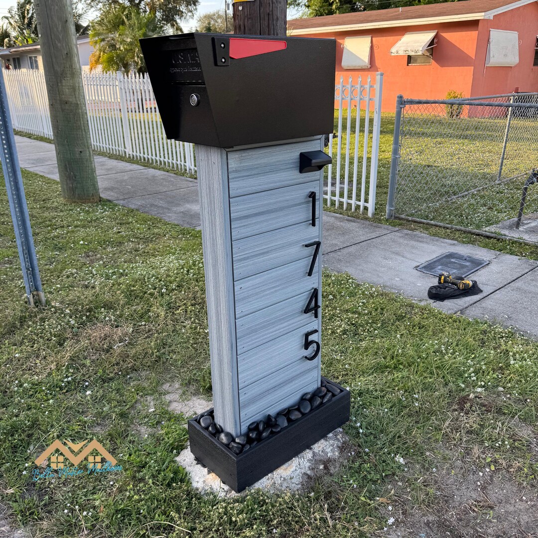 Custom Composite Mailbox: Modern Rustic Design, Wall Mount - Etsy