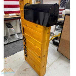 Handcrafted Cedar Mailbox With Post & Solar Light - Etsy