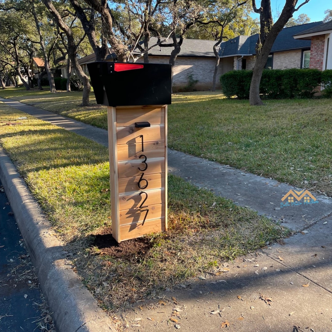 Custom Cedar Mailbox, Rustic Mailbox, Mailbox With Post, Custom Mailbox ...