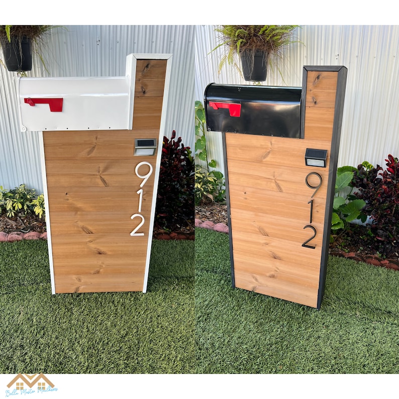 Modern Mailbox With Post, Custom Mailbox, Mailbox Personalizado, Design ...