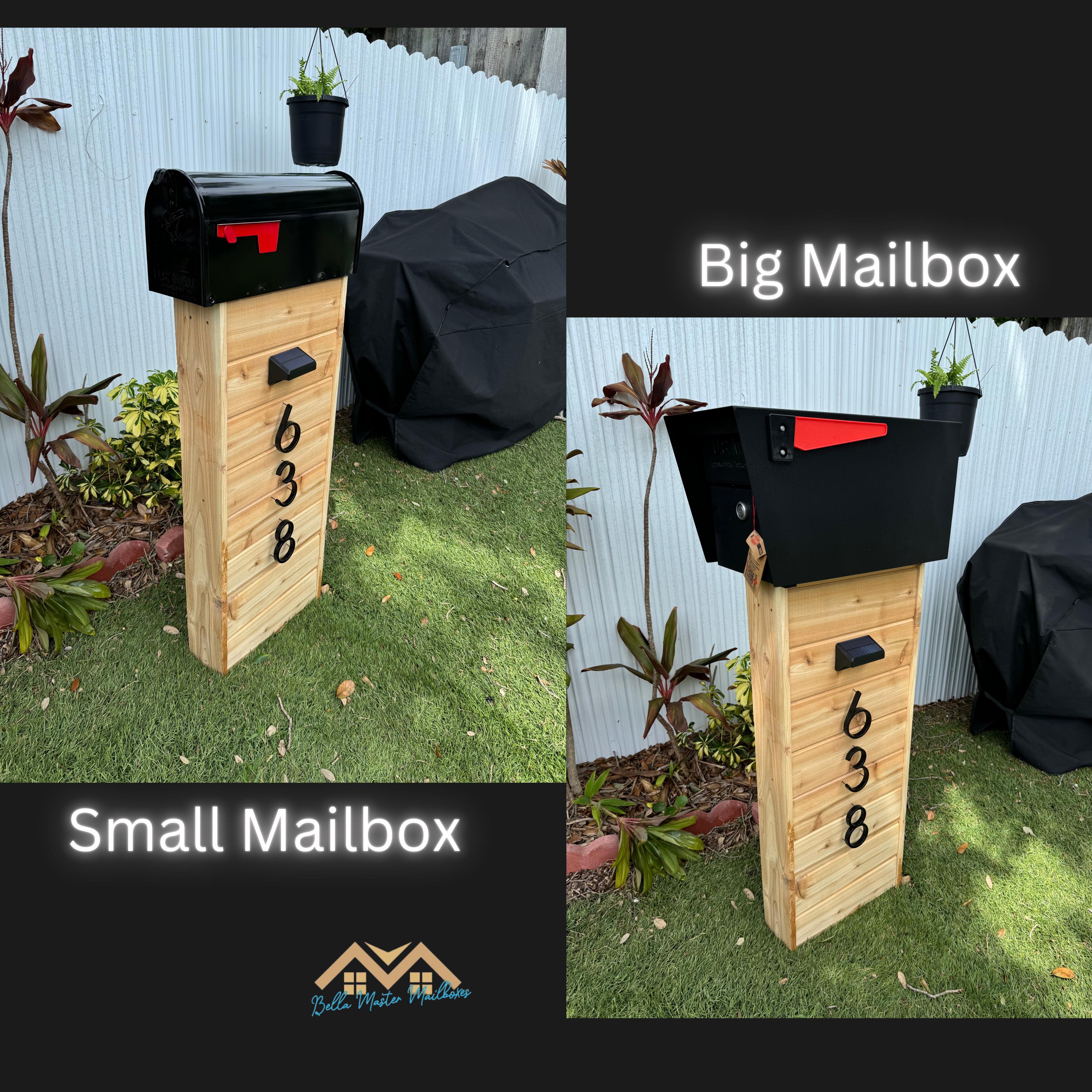 Handcrafted Cedar Mailbox With Post: Rustic Solar Light Mailbox - Etsy