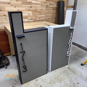 Handmade Modern Cedar Mailbox With Post - Etsy