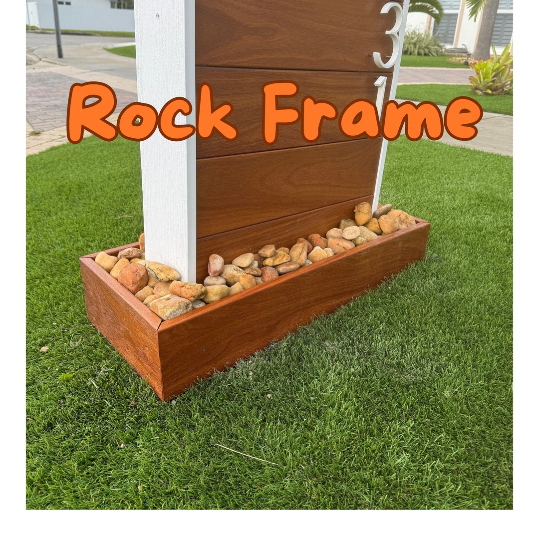 Rock Frame for Mailbox, Mailbox W/post, Design Mailbox,mailbox ...