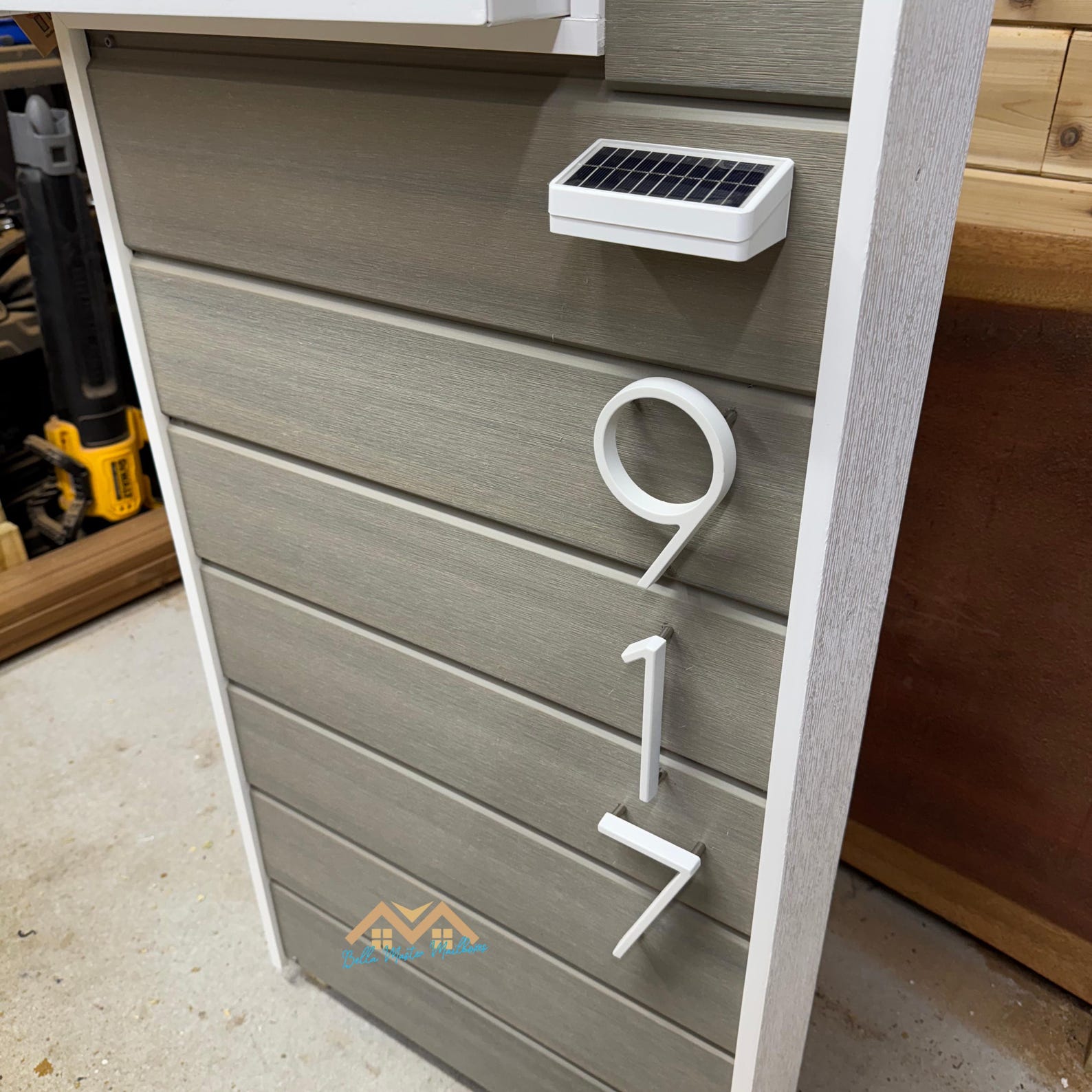 Custom Composite Mailbox With Solar LED Numbers, Weather-resistant ...