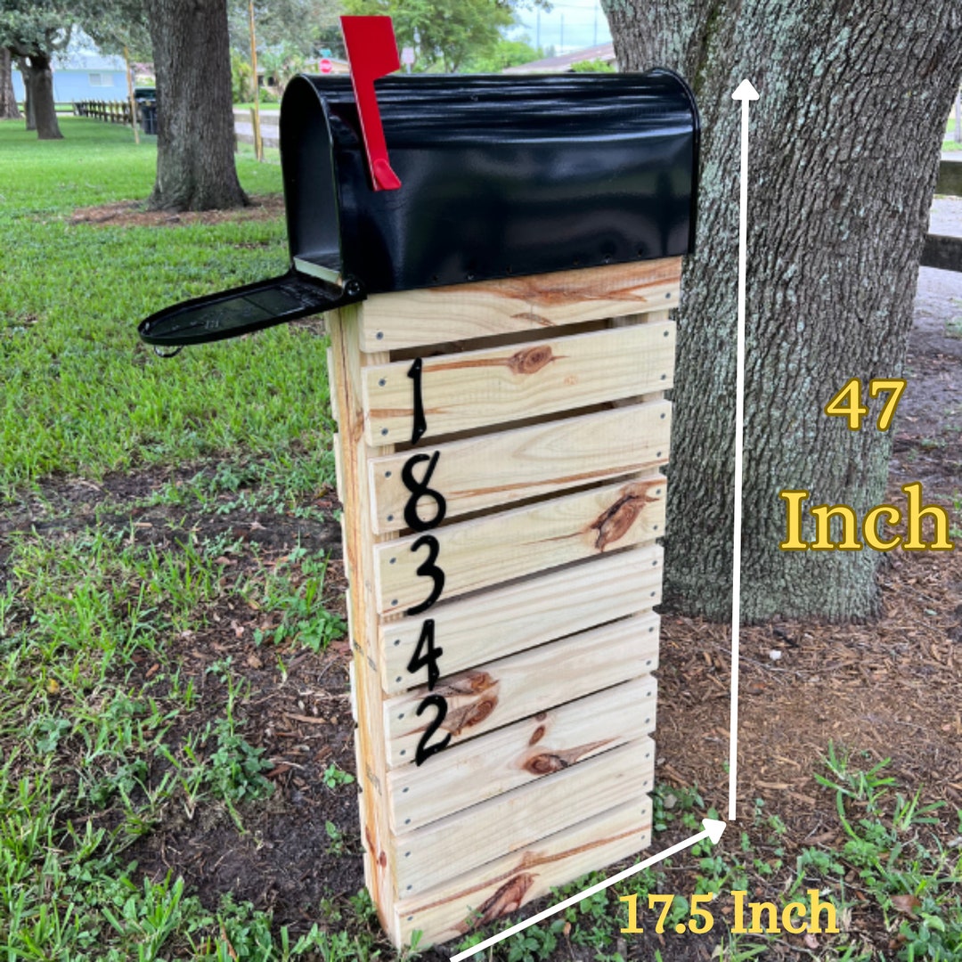 Modern Design Mailbox, Natural Wood Treated, Mailbox for Outside ...