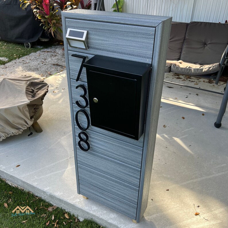 Custom Mailbox, Modern Design Mailbox, Mailbox With Post, Rustic ...