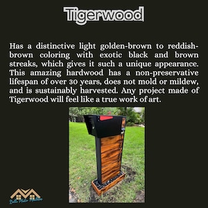 Modern Tigerwood Mailbox With Post: Personalized Design - Etsy