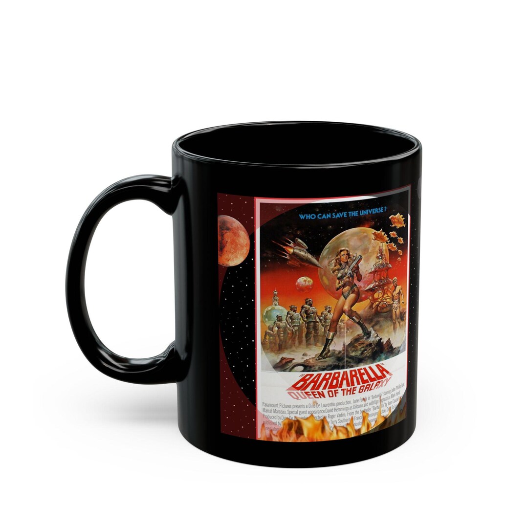 Barbarella Coffee Cup, Jane Fonda Mug, 70s Mug, 70s TV Coffee Cup, 70s ...
