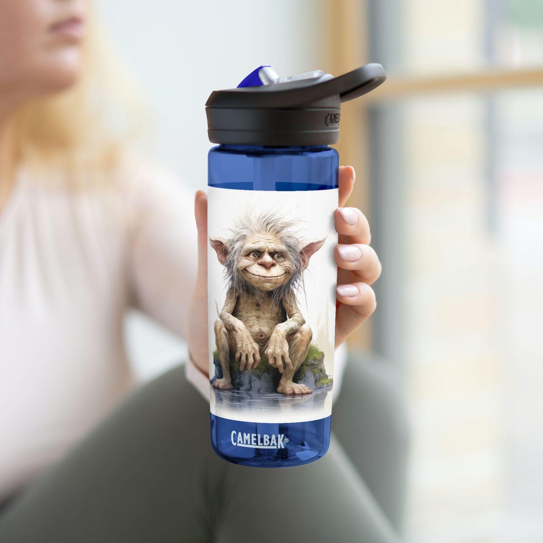 Water Bottle, Goofy Trolls Design, Camelbak 20oz, Fun Troll Themed ...