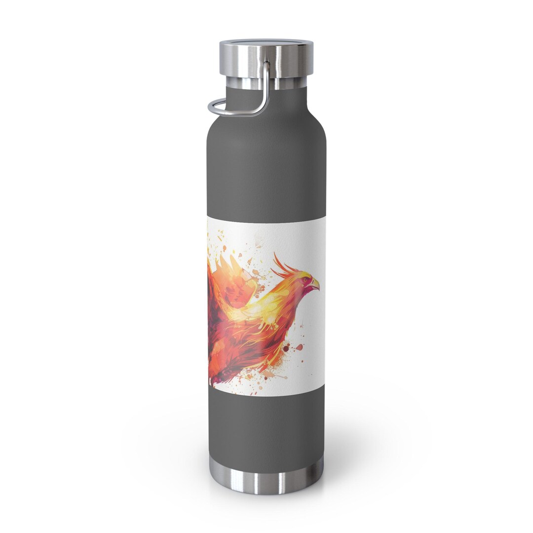 Insulated Bottle, Graceful Phoenix Design Stainless Steel, 22oz Yoga ...
