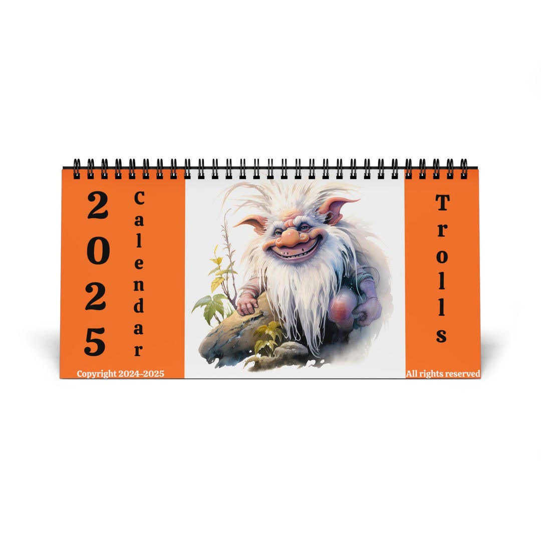2025 Trolls Desktop Calendar, Yearly Planner, Cute Troll Art, Troll ...