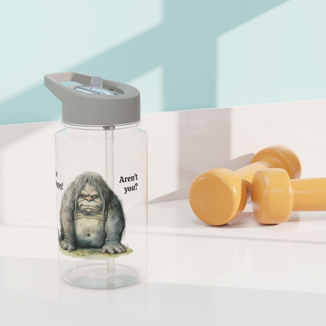 Happy Troll Water Bottle - BPA Free Tritan Water Bottle for Kids and ...