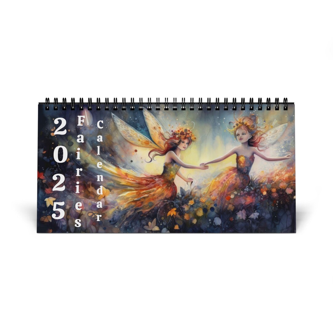 Fairies Desktop Calendar 2025, Cute Desk Organizer, Magical Fairy Art ...