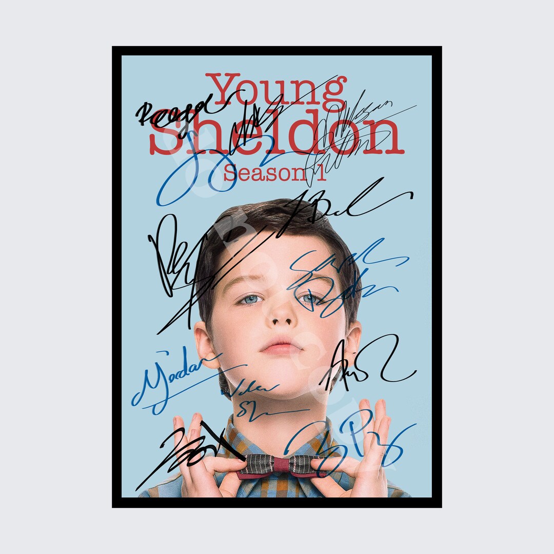 YOUNG SHELDON SIGNED Poster Autographed Print Photo Gift A5 A4 A3 ...