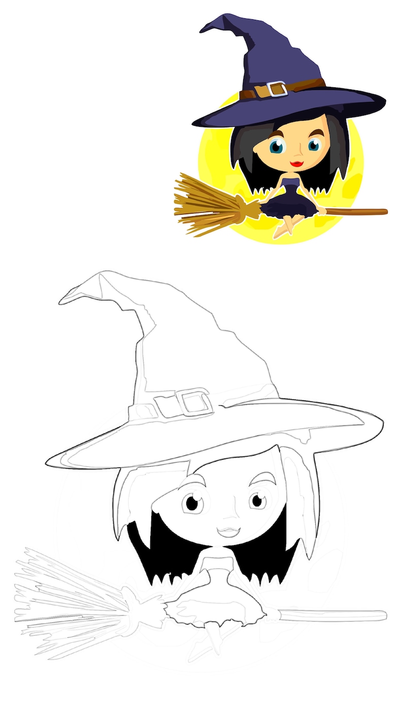 Digital Halloween Coloring Pages - Etsy