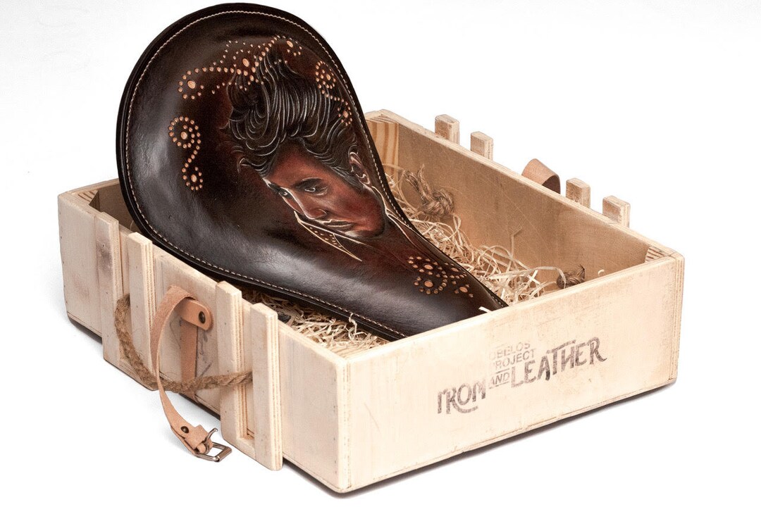 Elvis Presley Born Tribute Leather Saddle Seat Chopper Special ...