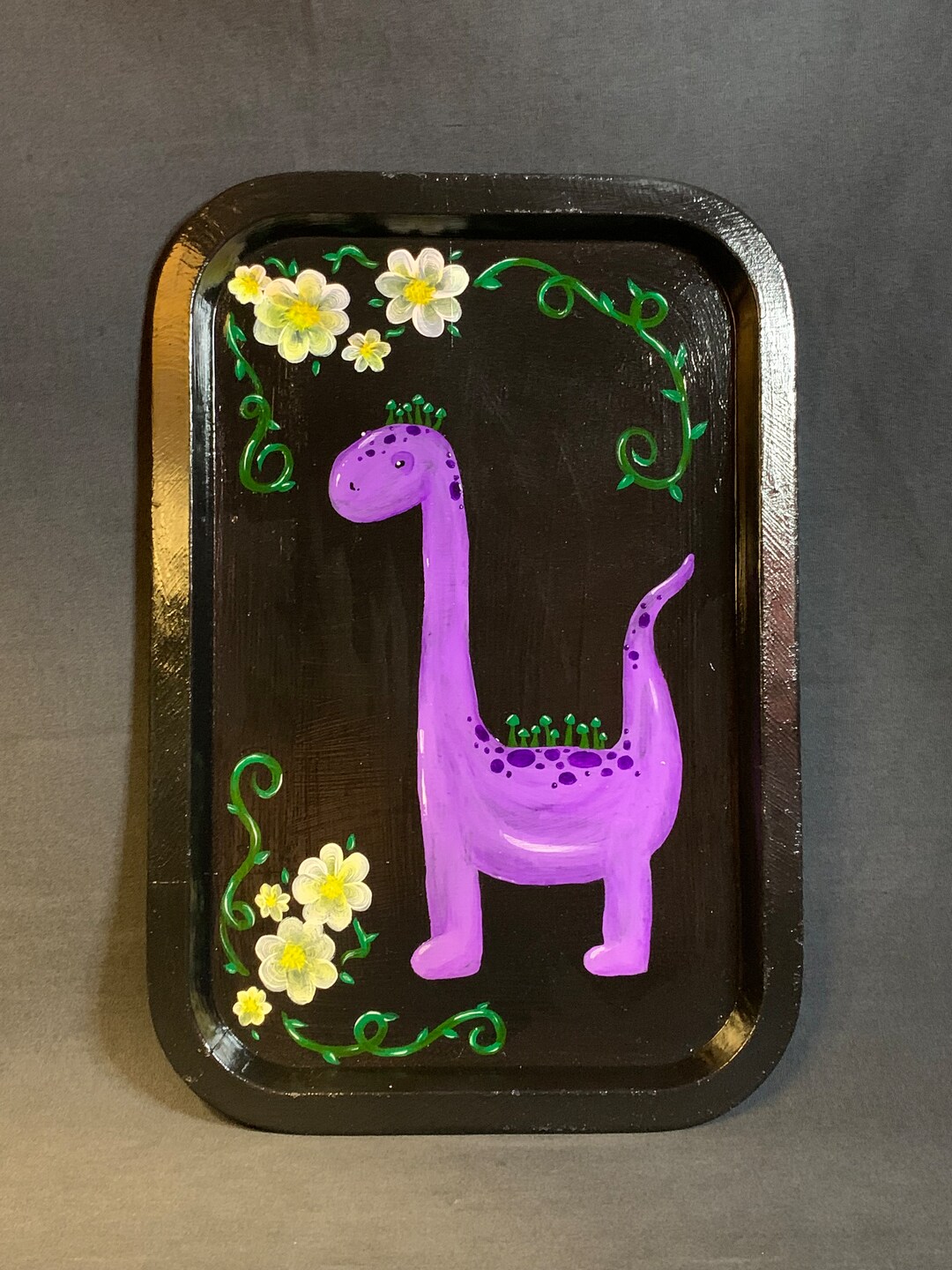Purple Dinosaur Tray - Etsy