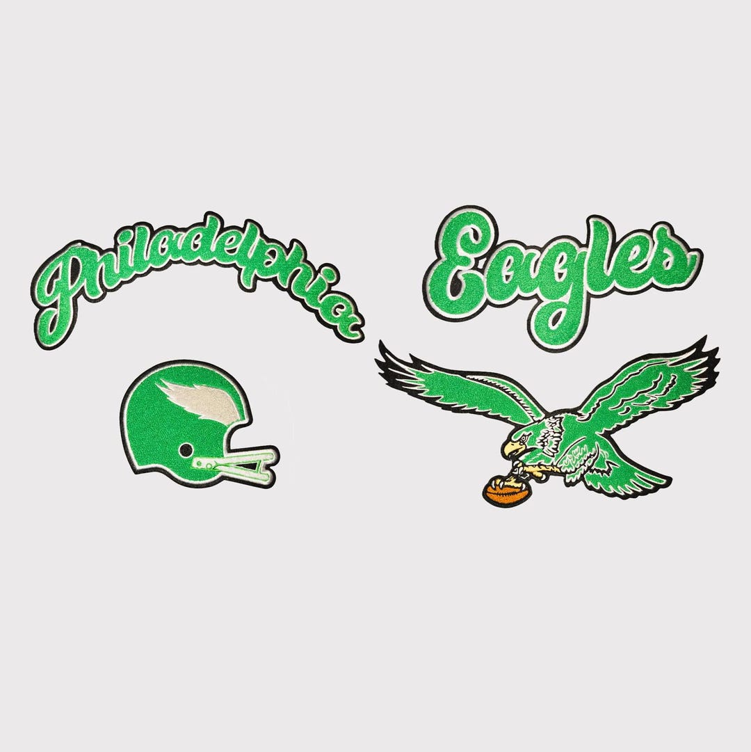 Philadelphia Eagles Chenille Patch 4 Pcs Lot 80's & 90's Sew-on / Iron ...