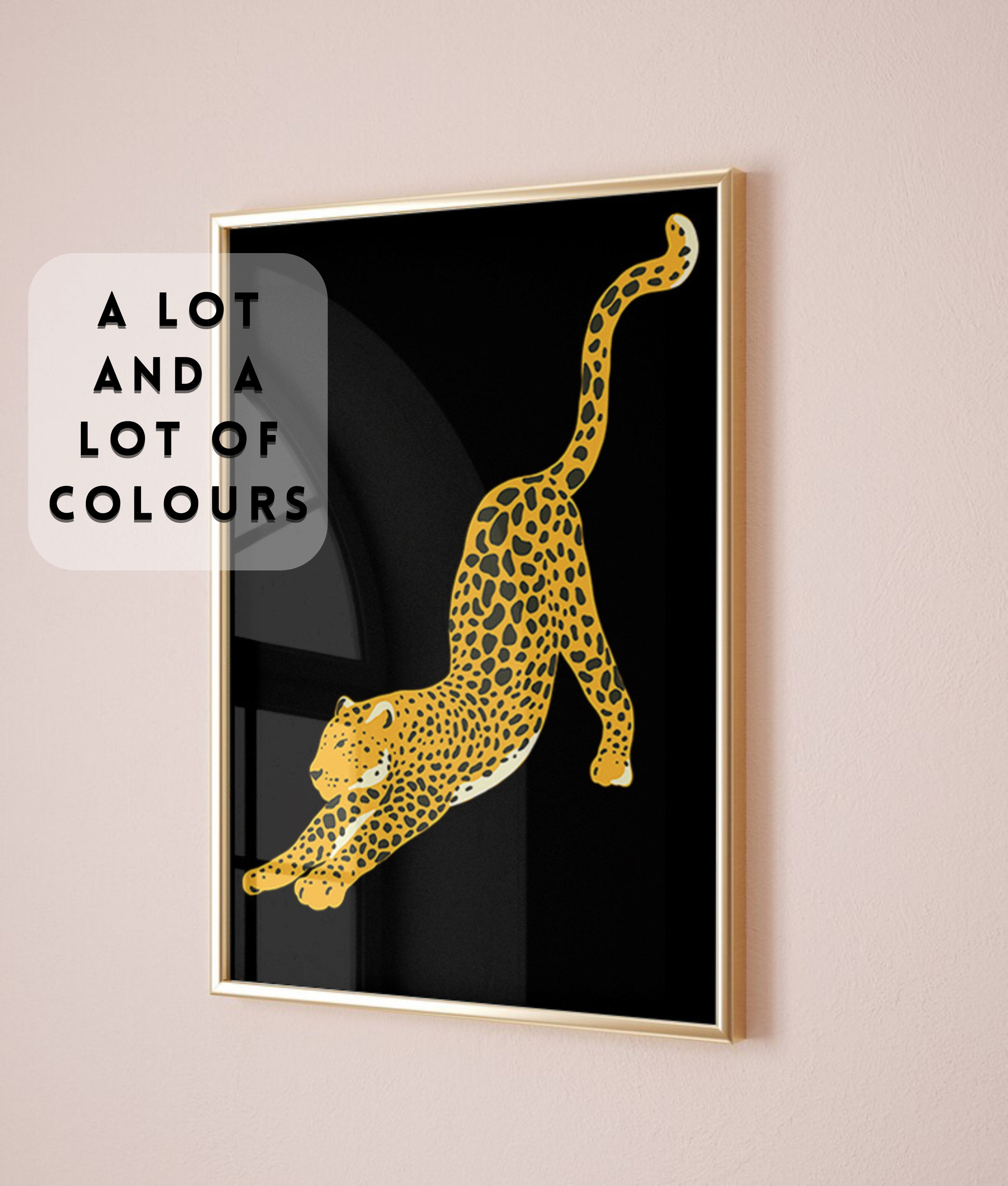 Cheetah Print, Leopard Wall Art Print ,feline Print,tiger Illustration ...