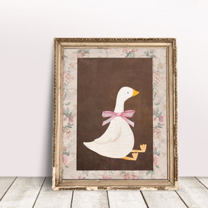 Silly Goose Print, Vintage Aesthetic Nursery, Abstract Vintage Painting ...