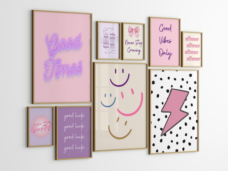 Girls Trendy Digital Prints Set of 30 Mega Bundle Wall Art , Dorm Decor ...