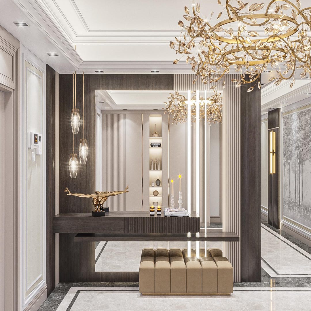 Hallway Interior Design, Hallway 3D Rendering, Custom Rendering ...