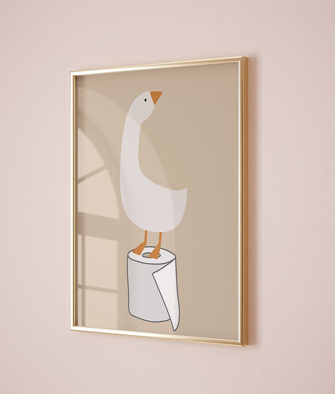Silly Goose Bathroom Art Print, Toilet Paper, Bathroom Kids Art ...