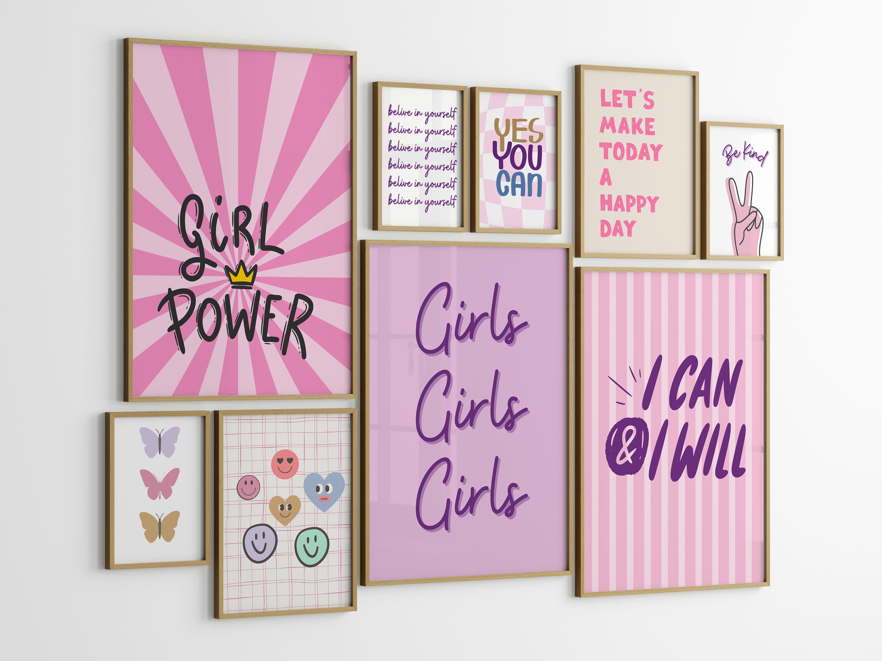 Girls Trendy Digital Prints Set of 30 Mega Bundle Wall Art , Dorm Decor ...