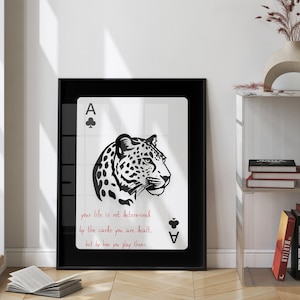 Playing Card Print Trendy Wall Art Prints Retro Card Decor Preppy ...
