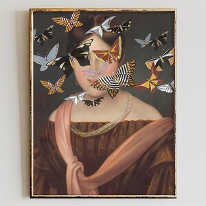 Altered Art Portrait, Altered Art Print, Eclectic Wall Art, Alter ...